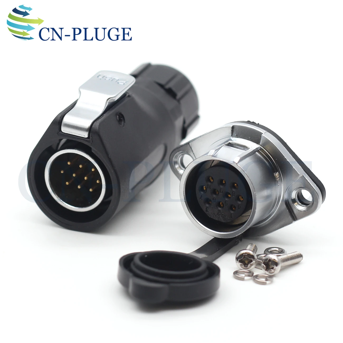 XHP20-10-Pin-Electrical-IP67-Waterproof-Connector-20mm-Flange-Panel ...