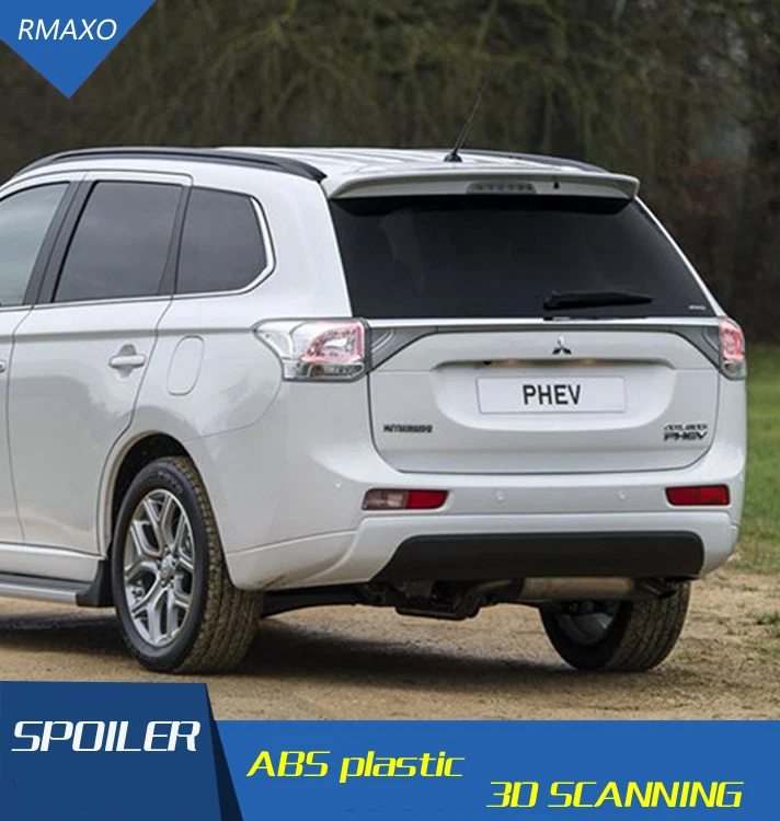 For Outlander Spoiler ABS Small Material Car Rear Wing Primer Color ...
