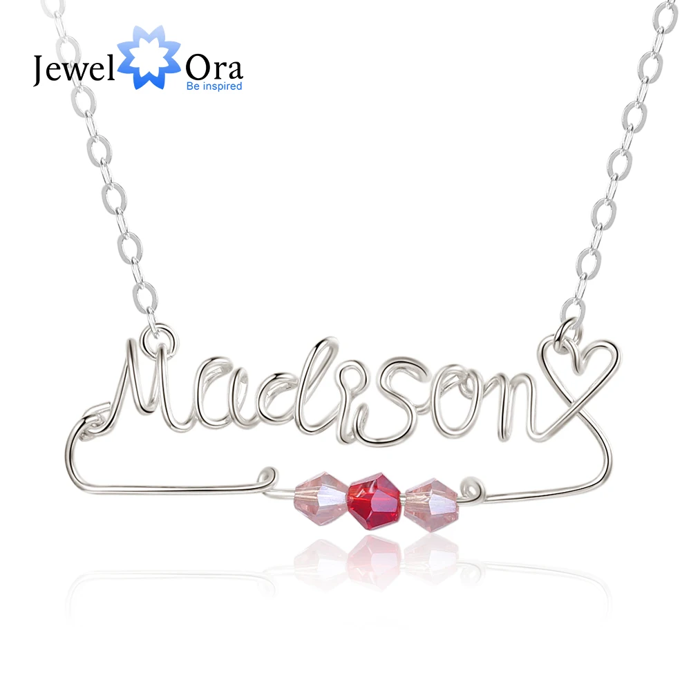 JewelOra 925 Sterling Silver Customized Handmade Wire Name Necklace jewelora-925-sterling-silver-customized-handmade-wire-name-necklace