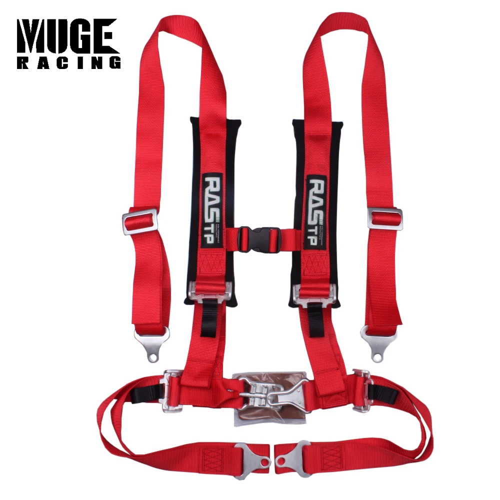 2-Inch-4-Point-Original-Sports-Car-Racing-Seat-Belt-Universal-Red-Black ...
