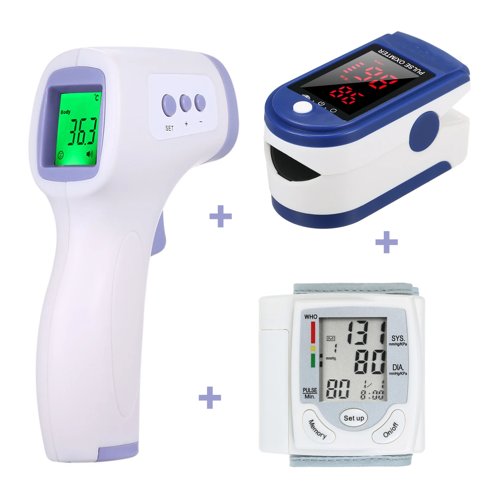 Infrared-Thermometer-Digital-Non-contact-Tools-Blood-Pressure-Monitor ...