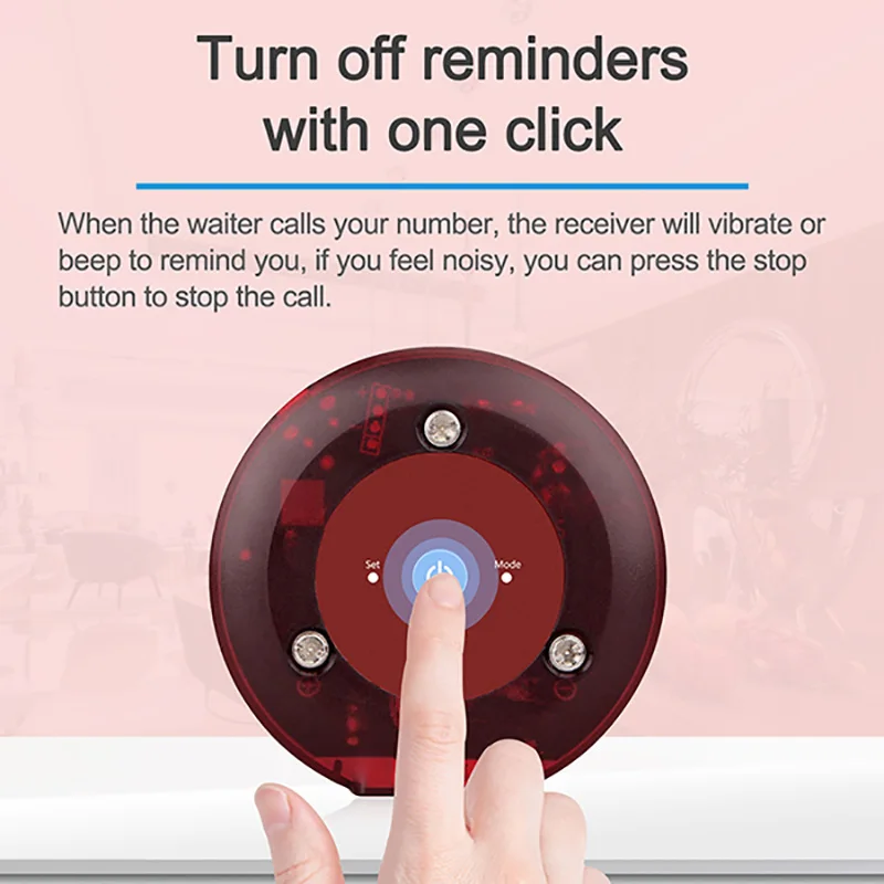 Retekess T119 Restaurant Pager Wireless Paging Queue System 10 Coaster ...