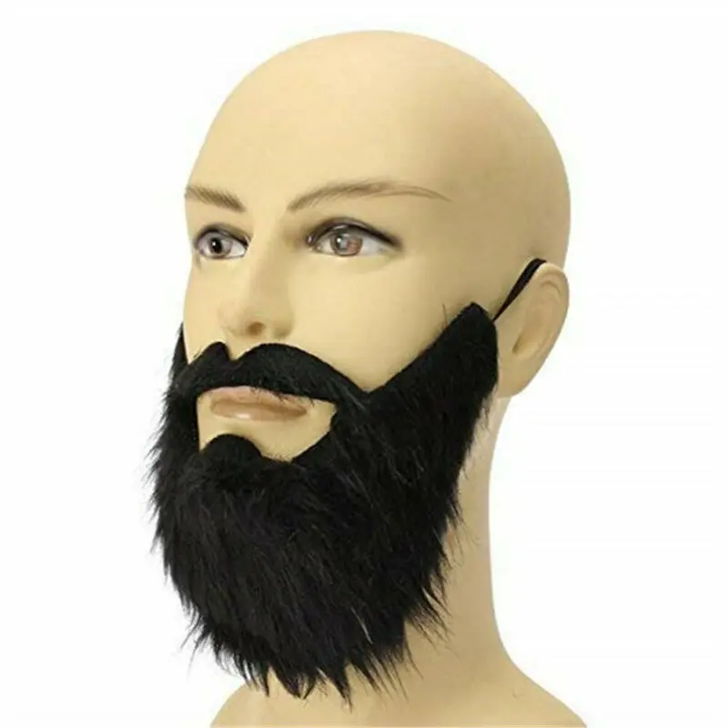 Fake-Beard-Party-Masks-For-Men-Mustache-Hand-Made-By-Real-Hair-Makeup ...