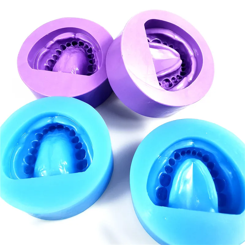 Dental material silicone rubber female mold full mouth model with ...