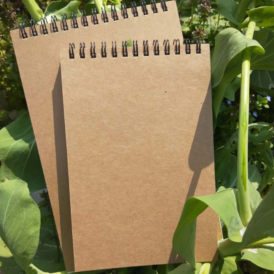 50 Sheets Khaki Sketchbook Spiral Notebook Inner Blank White Paper ...