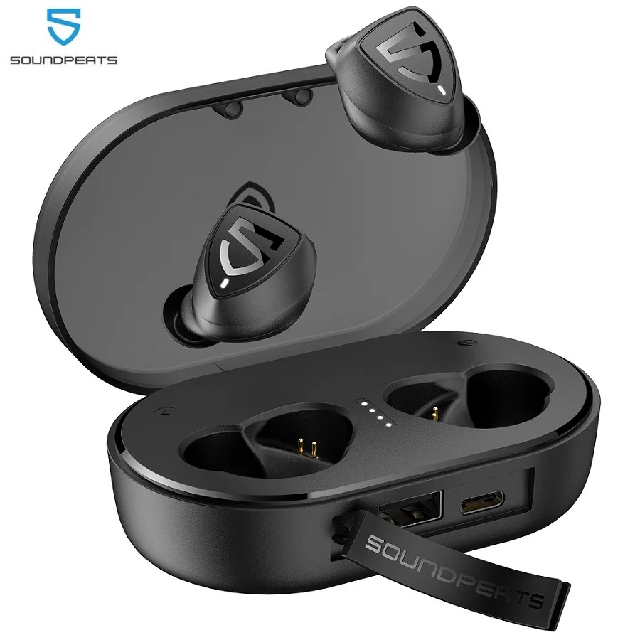 Soundpeats Auriculares inalámbricos TWS, con Bluetooth 5.0, estéreo, intrauditivos, impermeables ...