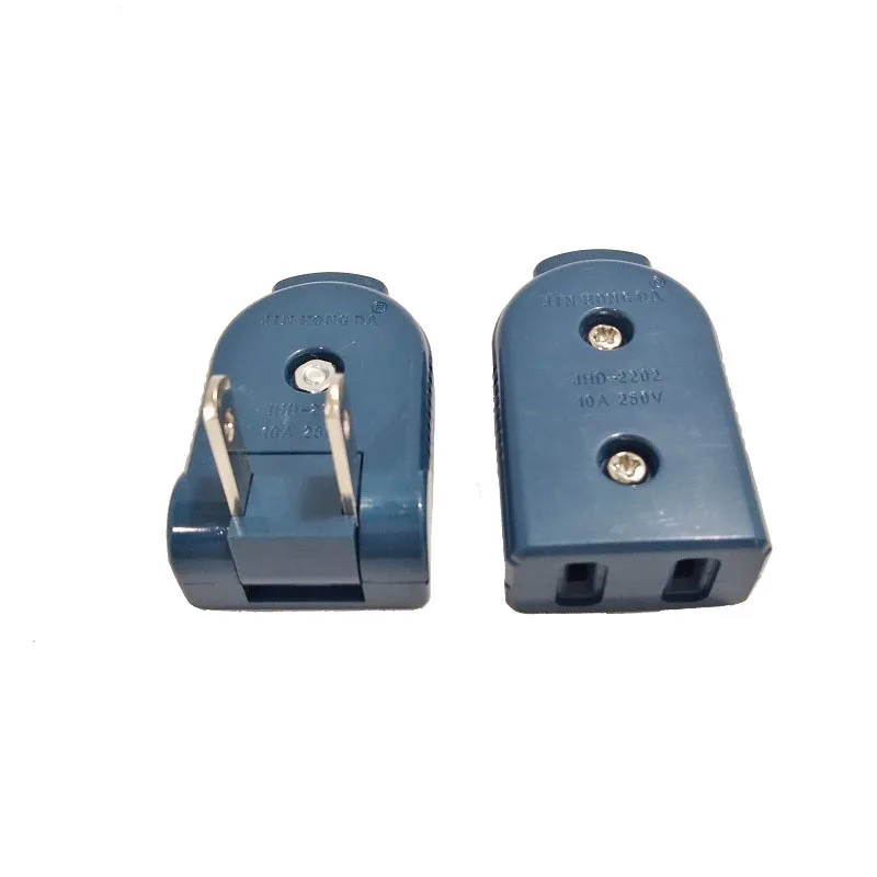 2 Pin US Plug Male Female Electric Plug Socket 10A 220V Detachable ...