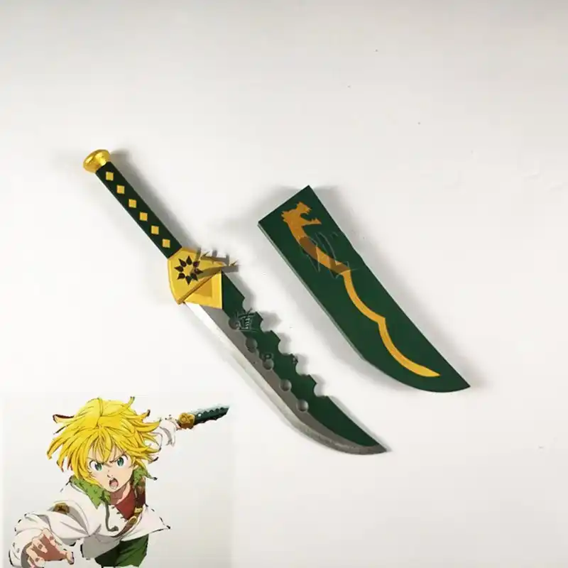 [Funny] 58cm Seven Deadly Sins Meliodas Demon Sword knife Lostvayne ...