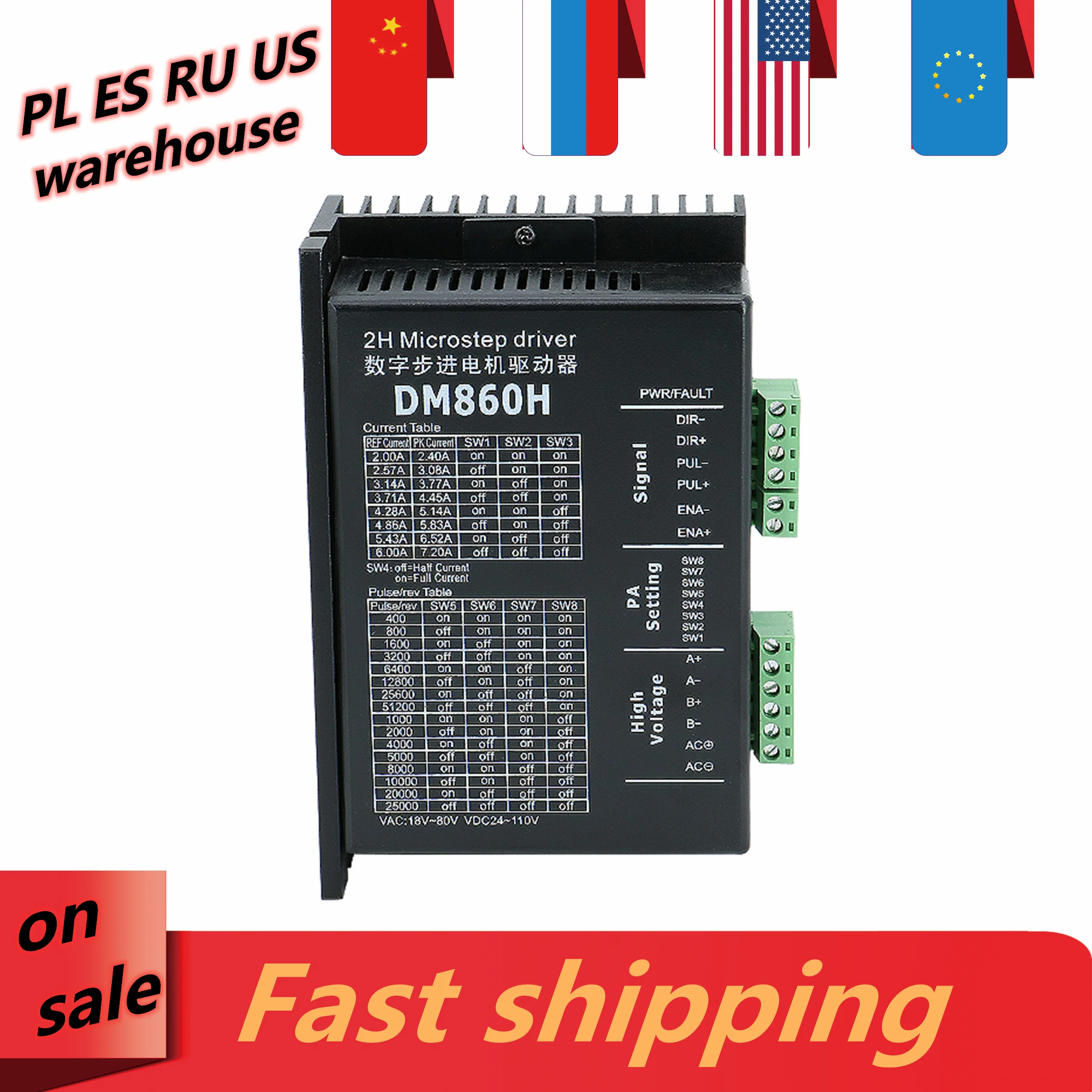 Dma860H Dm860H Kiváló Minőségű Mikrostep-Meghajtó Nema34 Lépcsőzetes ...