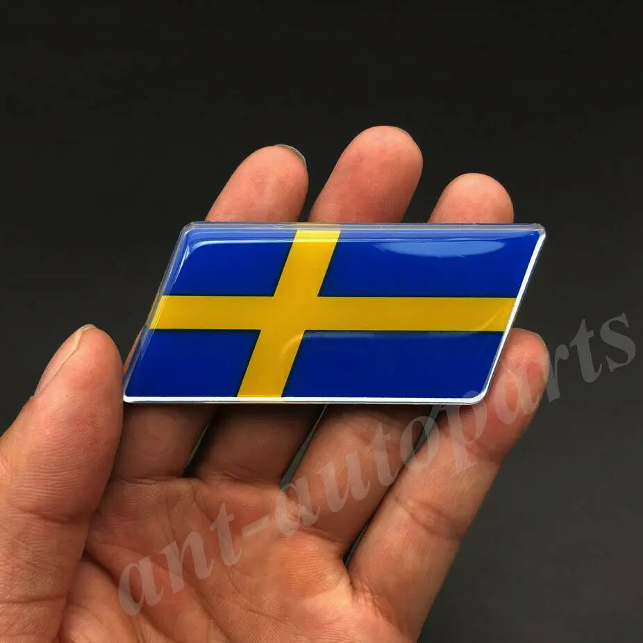 New-Sweden-Flag-Car-Emblem-Badge-Gift-Saab-Motorcycle-Fairing-Decals ...