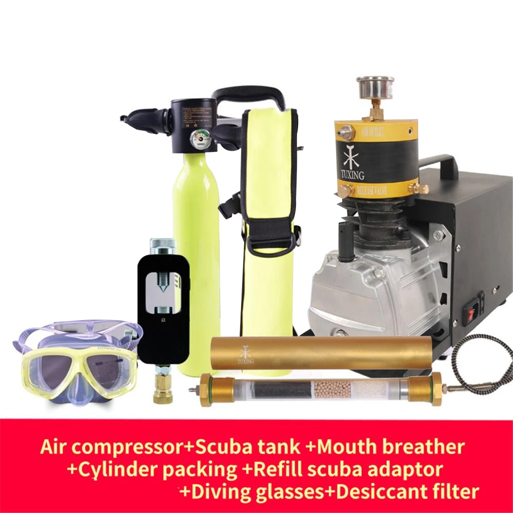 TUXING Diving Equipment PCP Air Compressor Diving Tank Mouth Respirator ...