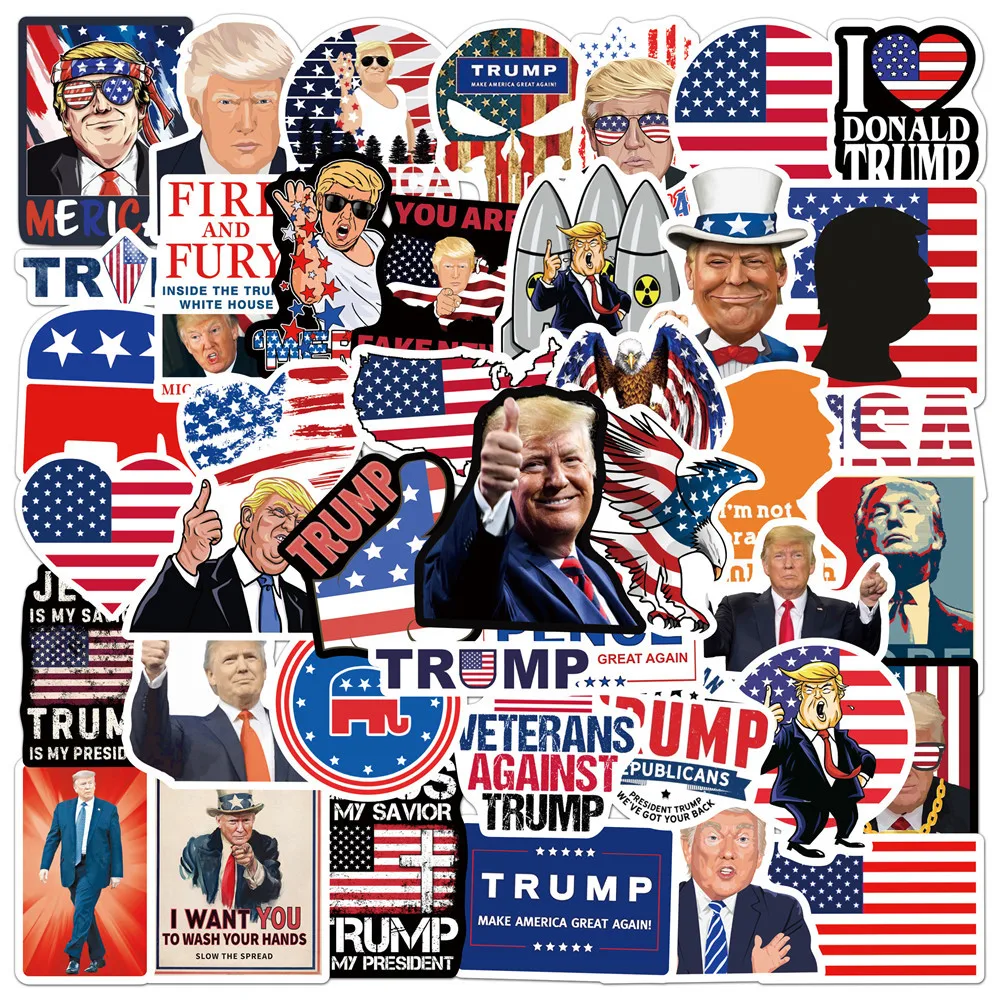 10/30/50PCS Former president Trump Funny Stickers Skateboard Laptop ...