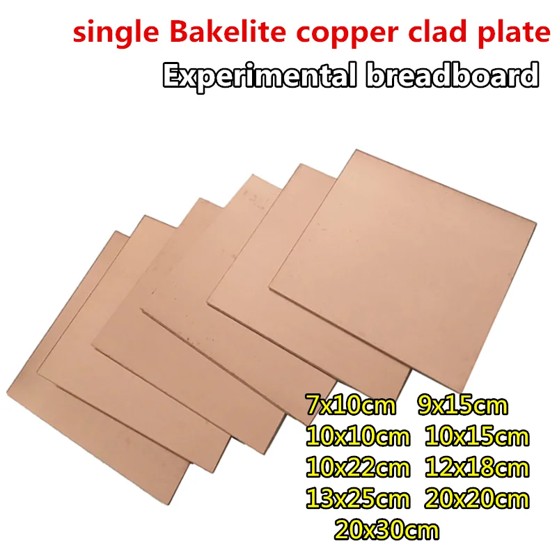 1pcs single Bakelite copper clad plate Experimental breadboard 7x10 ...