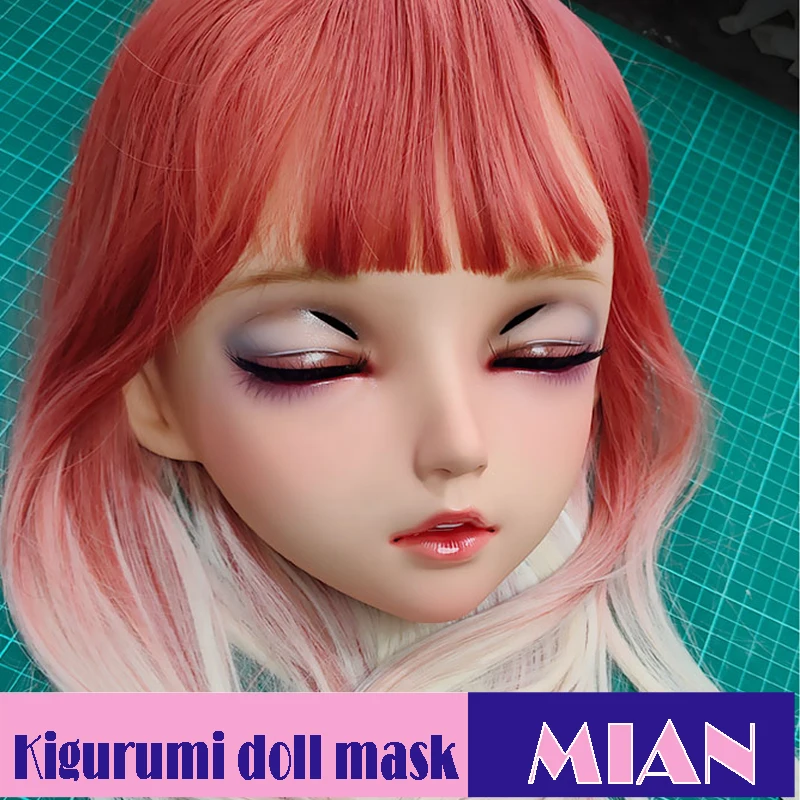 MIAN-Female-Sweet-Girl-Resin-Half-Head-Kigurumi-BJD-Mask-Cosplay ...