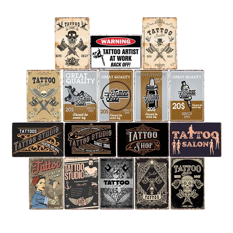 Vintage Tattoo Shop Signs