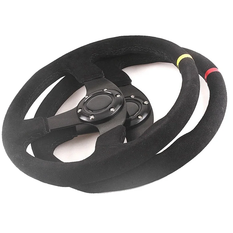 Universal 14 Inch 350mm Car Racing Deep Corn Drifting Steering Wheel ...