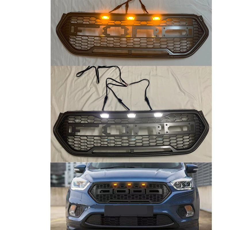 Car Accessories Led Modified Front Racing Grills Abs Grill Mesh Raptor ...