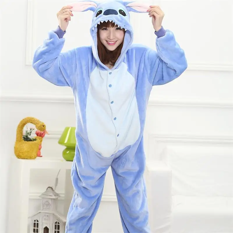 Animal Stitch Kigurumi Onesie Pajama Sleepwear Cosplay Costume ...