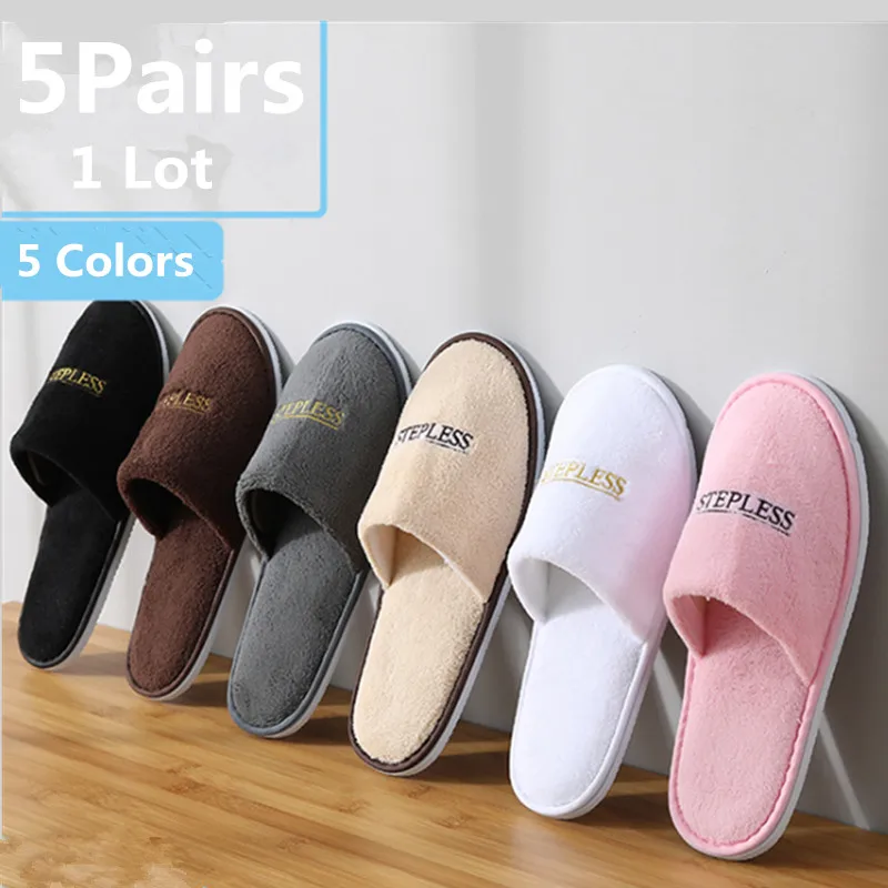 5-Pairs-Lot-Winter-Slippers-Men-Women-Kids-Disposable-Hotel-Slippers ...