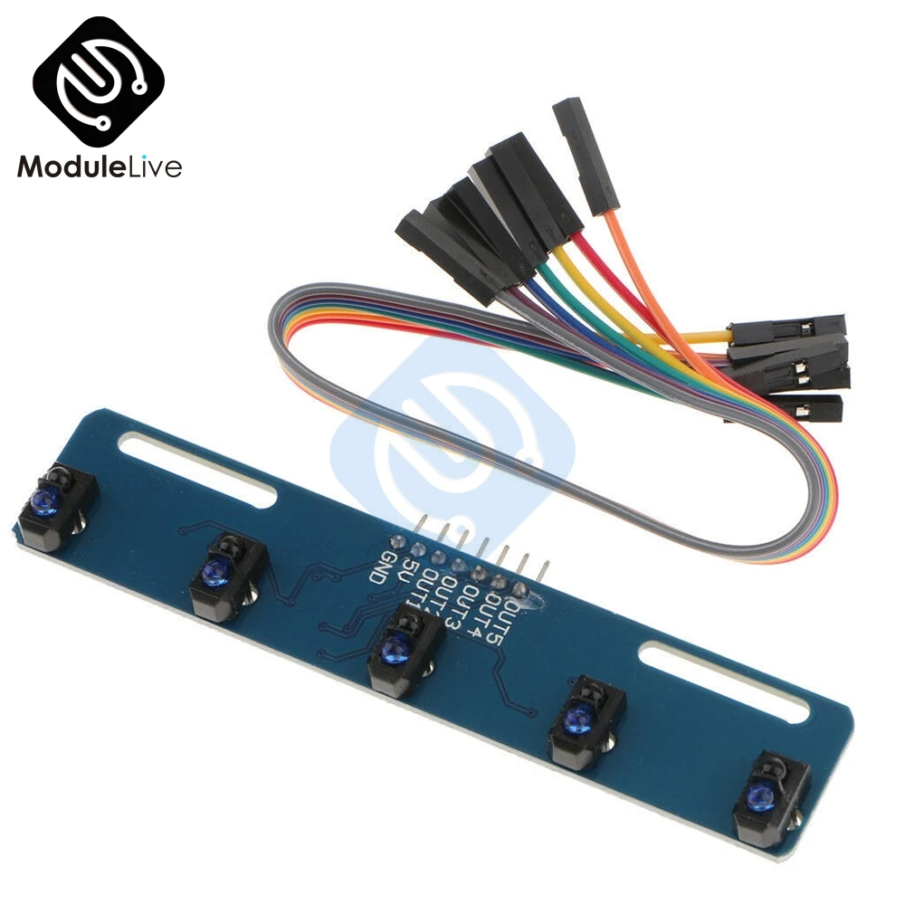 Купить 5 Channel 5-CH Infrared Reflective Sensor TCRT5000 KIT Road IR ...