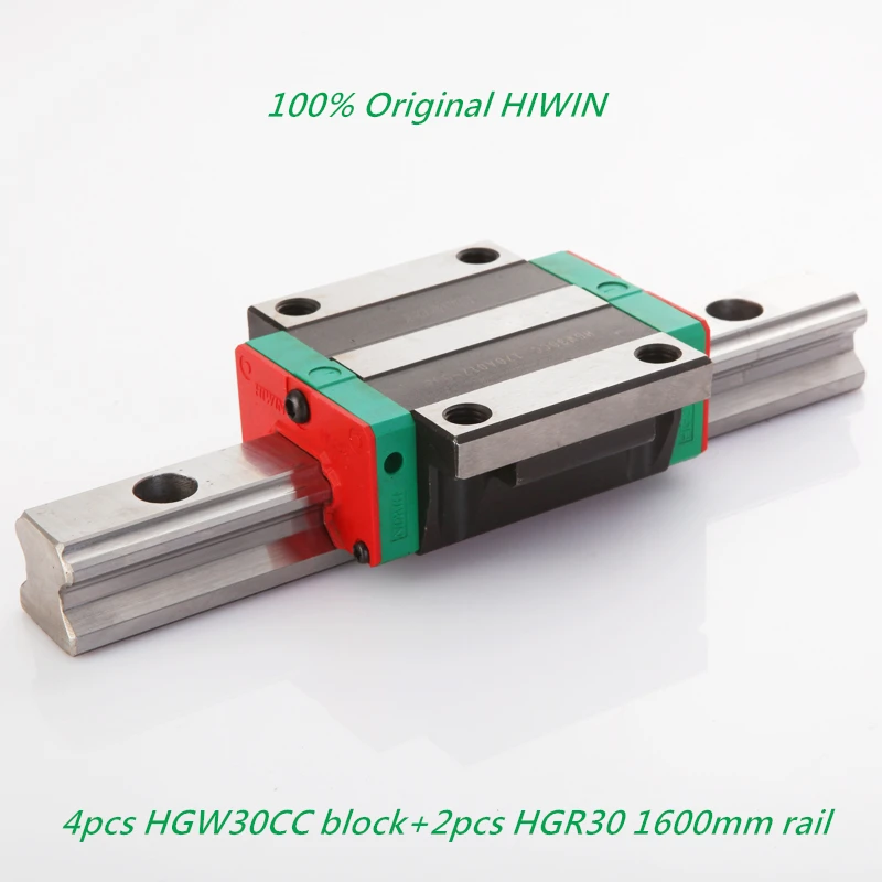 Hiwin original 2 pces comprimento de guia linear 1600mm hgr30 trilho ...