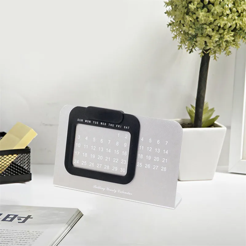 Household Perpetual Calendar Creative Sliding Calendar Tabletop ...