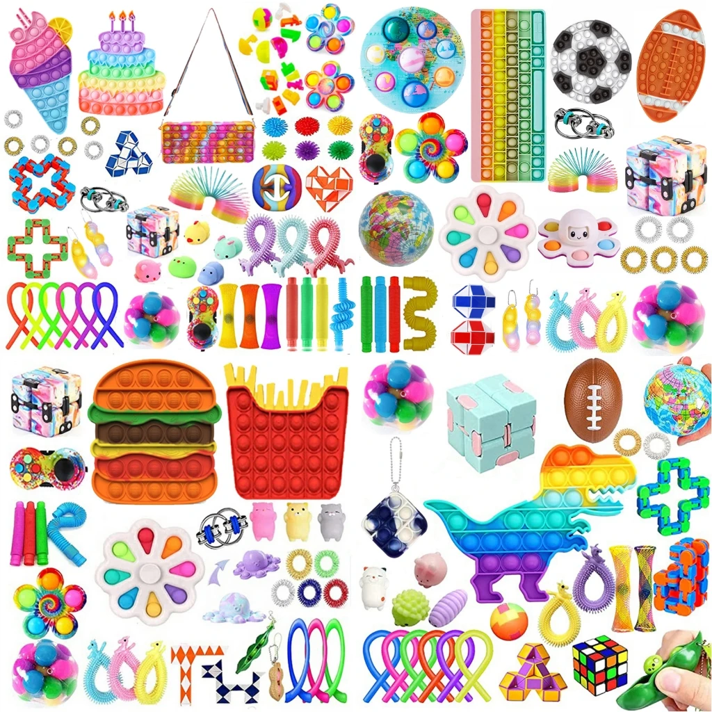 Kit De Fidget Toys Anti Stress Set Strings Marble Relief Gift Pack For ...