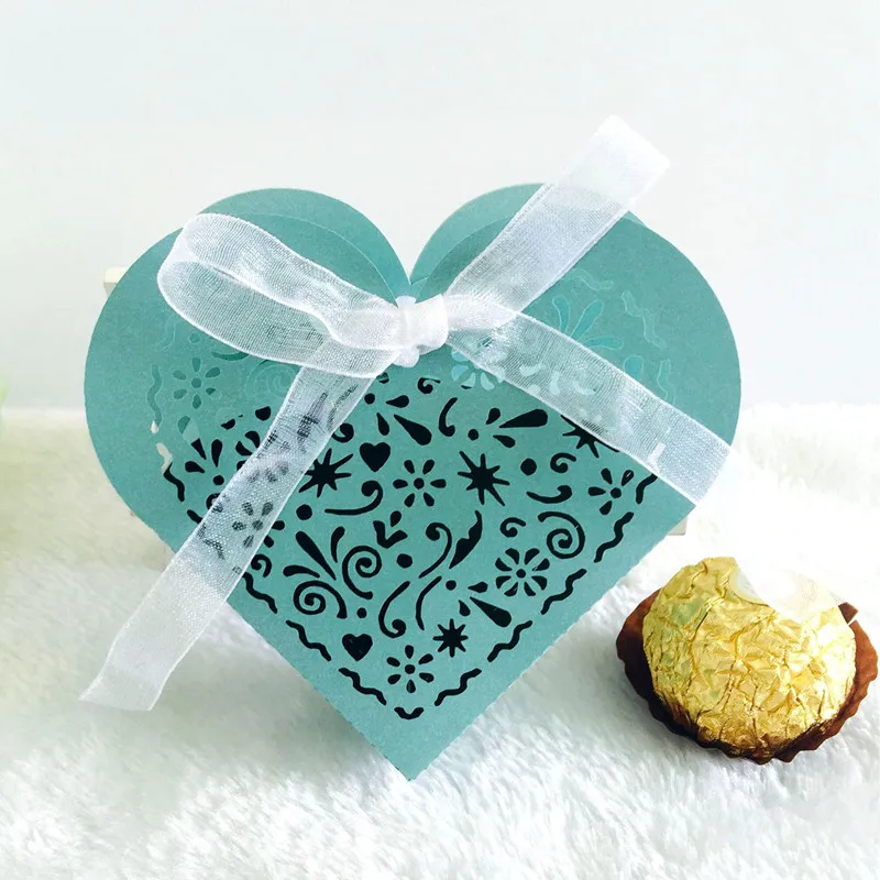 PAPIER CADEAU ,beige-9X8X3CM--Bonbonnière dragée ajourée en forme de ...