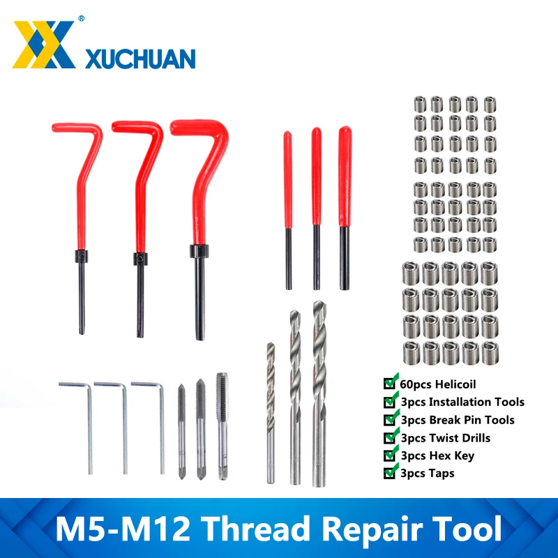 Metric Thread Repair Kit M5 M6 M8 M10 M12 Thread Tool Spanner Wrench ...