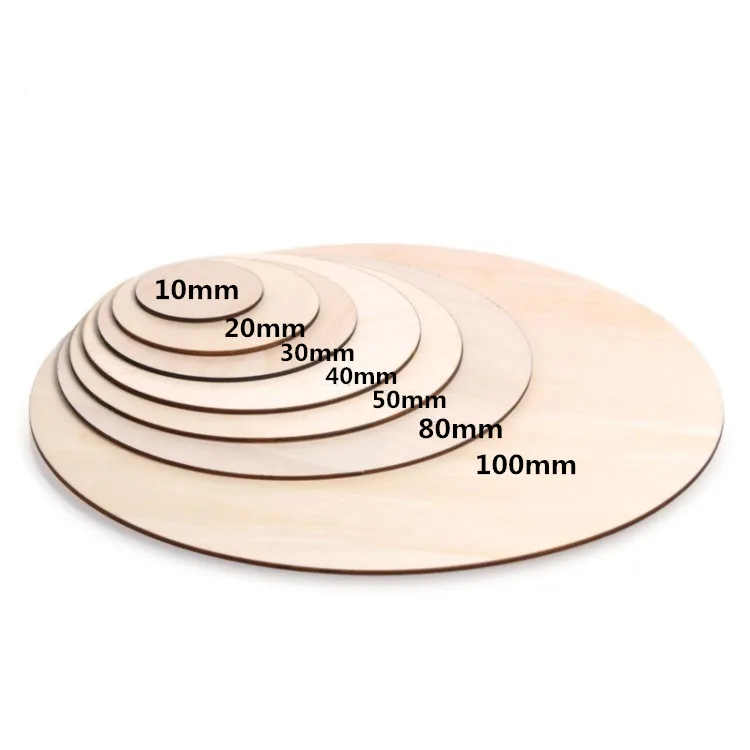 10-80mm-Wood-Disks-Crafts-Log-Slices-Discs-Cutout-Circle-Round-Large ...