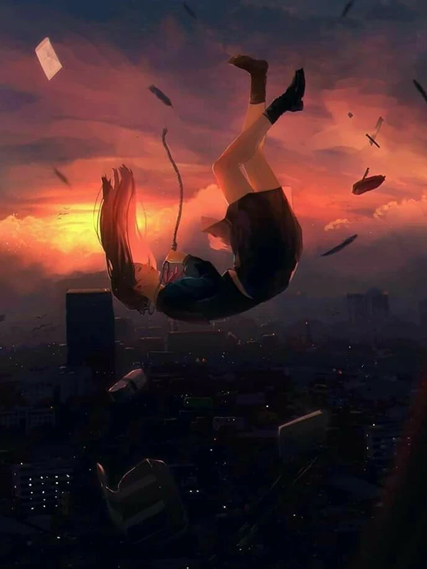 Anime Girl Falling Down