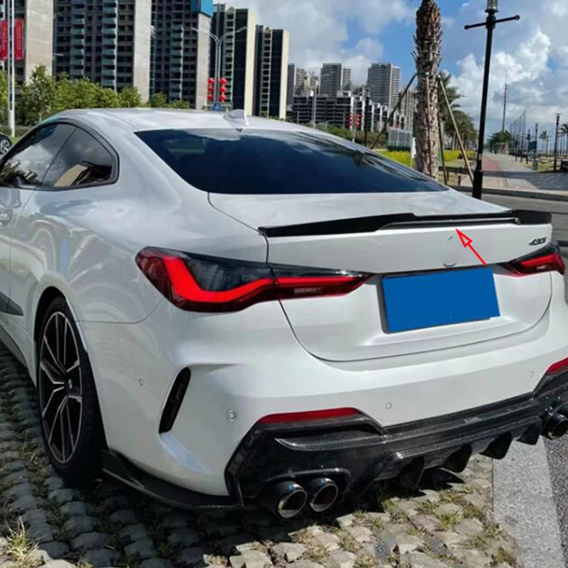 Para novo bmw série 4 g22 coupe real fibra de carbono spoiler asa 2 ...