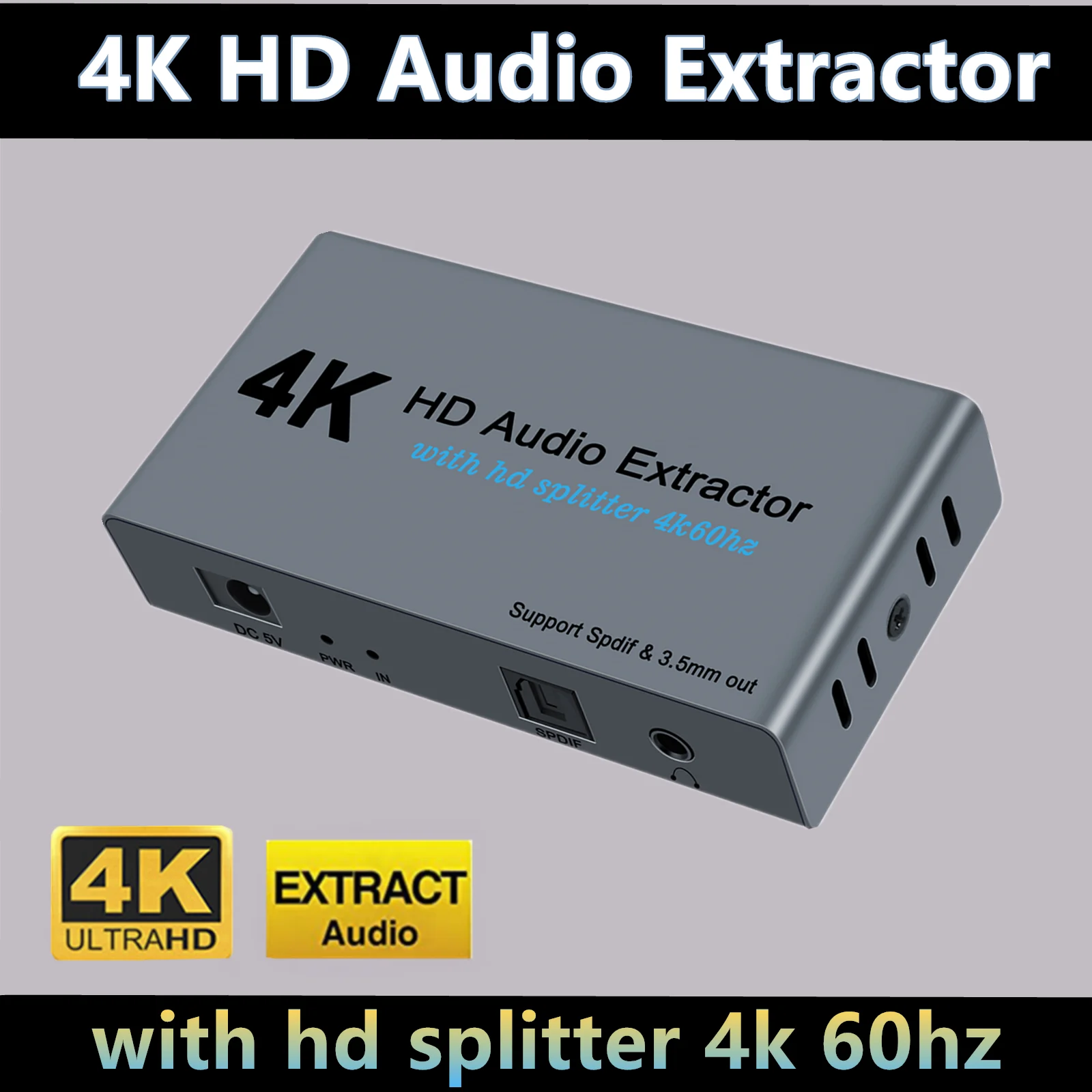 HDMI-Audio-Extractor-Splitter-1in-2-out-4K-60HZ-HDMI-to-Optical-Spdif ...