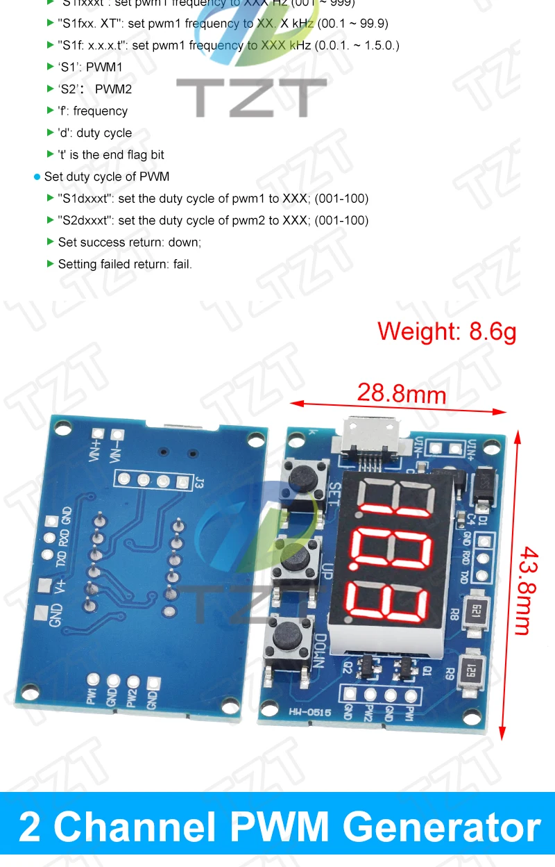 Circuits intégrés,XY-PWM--Générateur De Signal Double Mode Pwm, Fréquence D'impulsion, Module ...