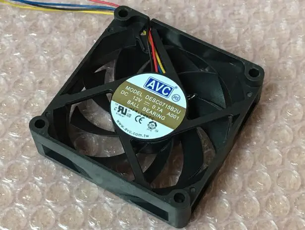 AMD-original-AVC-DESC0715B2U-12V-0-7A-7CM-7015-7020-double-ball-4-wires ...