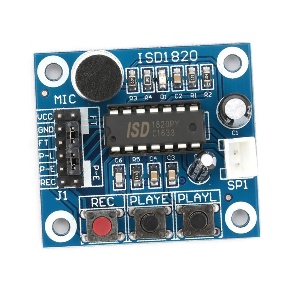 ISD1820 10s Mic Voice Sound Playback Board Recording Recorder Module ...
