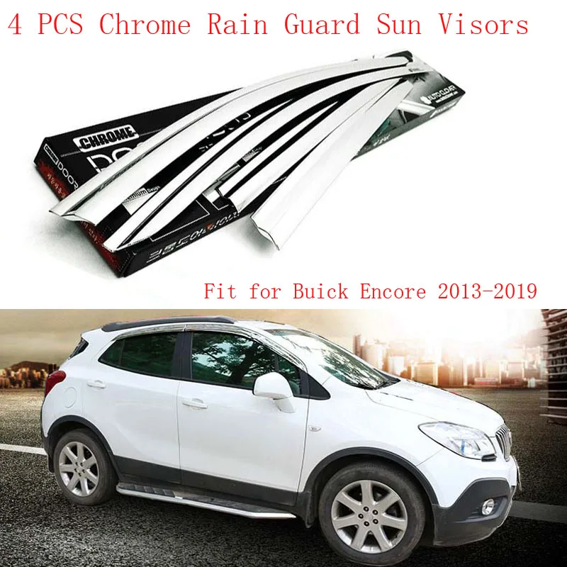 4 Uds cromo lado protector para lluvia deflectores de ventilación sol ...