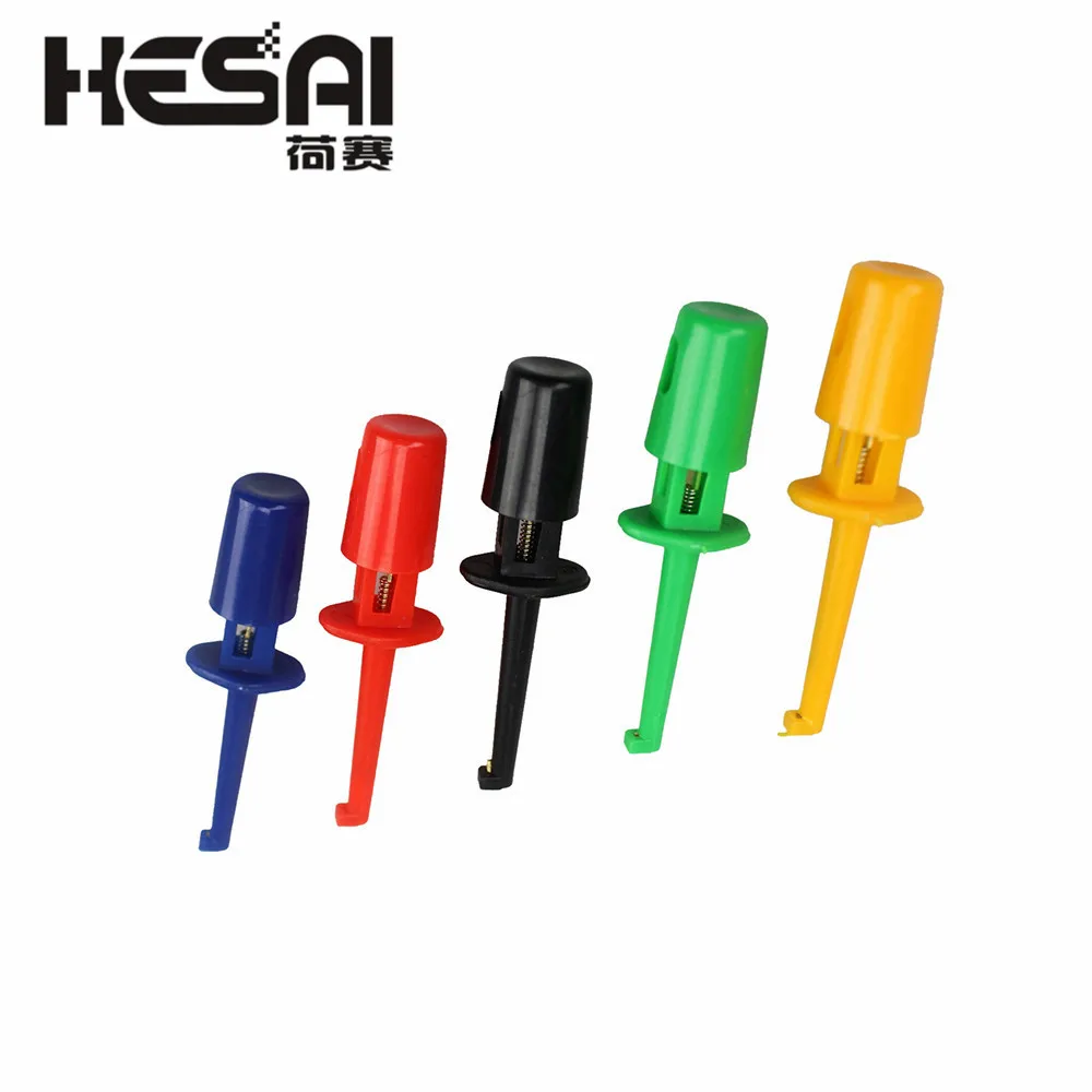 10Pcs/lot 1.7'' Multimeter Lead Wire Kit Test Hook Clip Grabbers Test ...