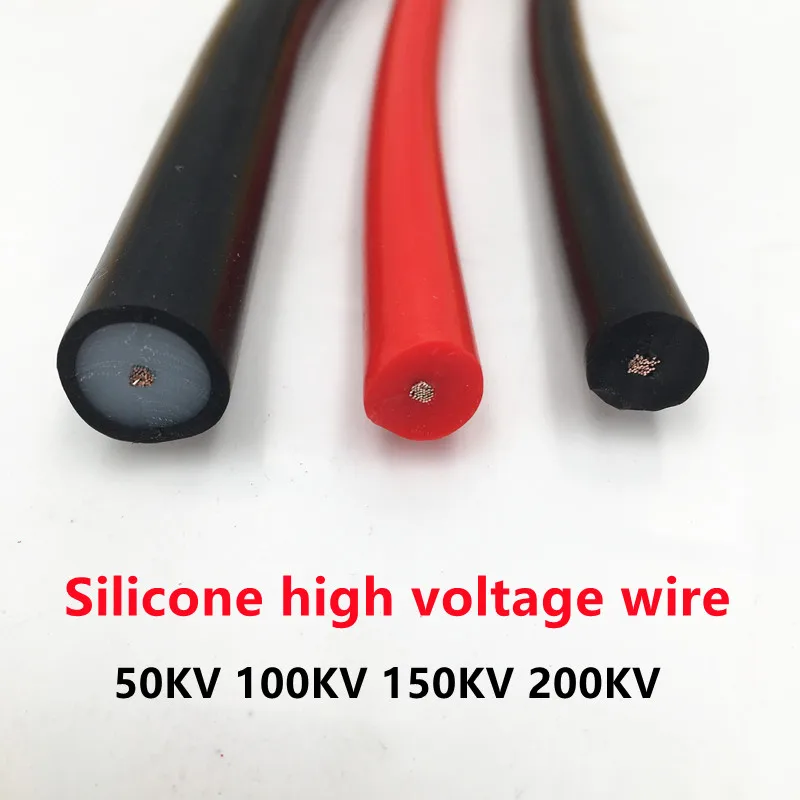 1 metre fiyat 50KV 70KV 100KV 200KV 150KV DC silikon yüksek gerilim tel ...