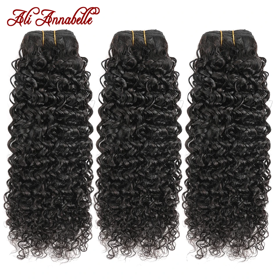 Peruvian Kinky Curly Human Hair Bundles Ali Annabelle 100% Human Hair 1 ...