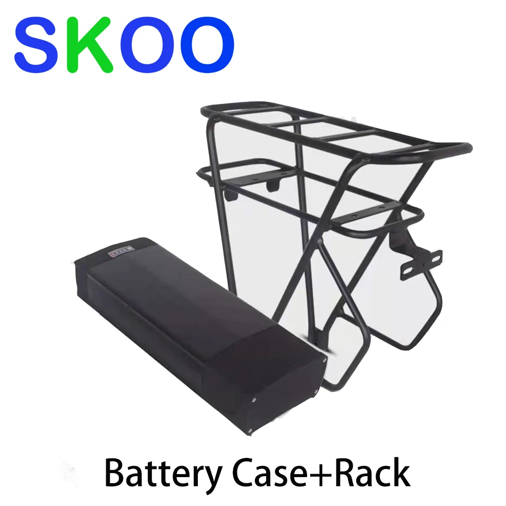 Ebike Battery Case Rear Rack Electric eBike Battery Box 36V 48V 52V Max ...