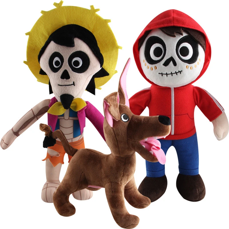 Movie Coco Pixar Plush Toys 30cm Miguel Hector Dante Dog Death Pepita ...