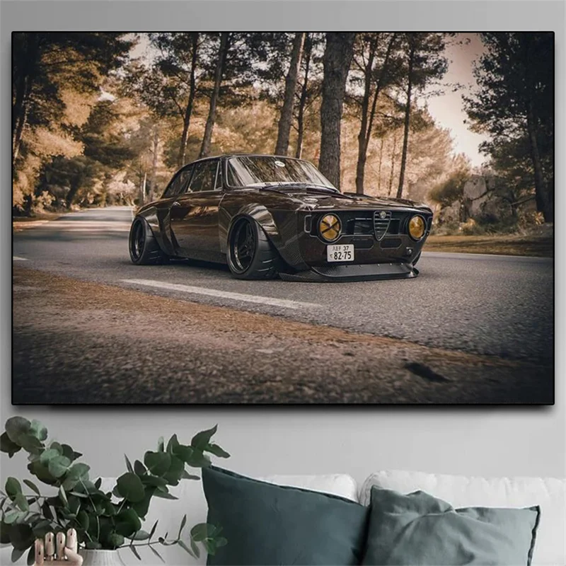 Classic Cool Super Tuning Sport Car Canvas Painting Cool Car Posters ...
