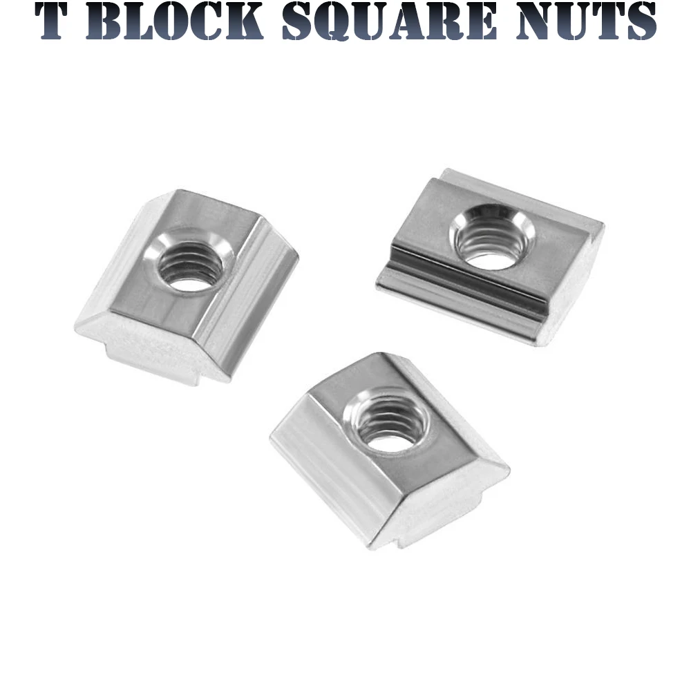 20pcs/lot M3 M4 M5 M6 T Block Square nuts T Track Sliding Hammer Nut ...