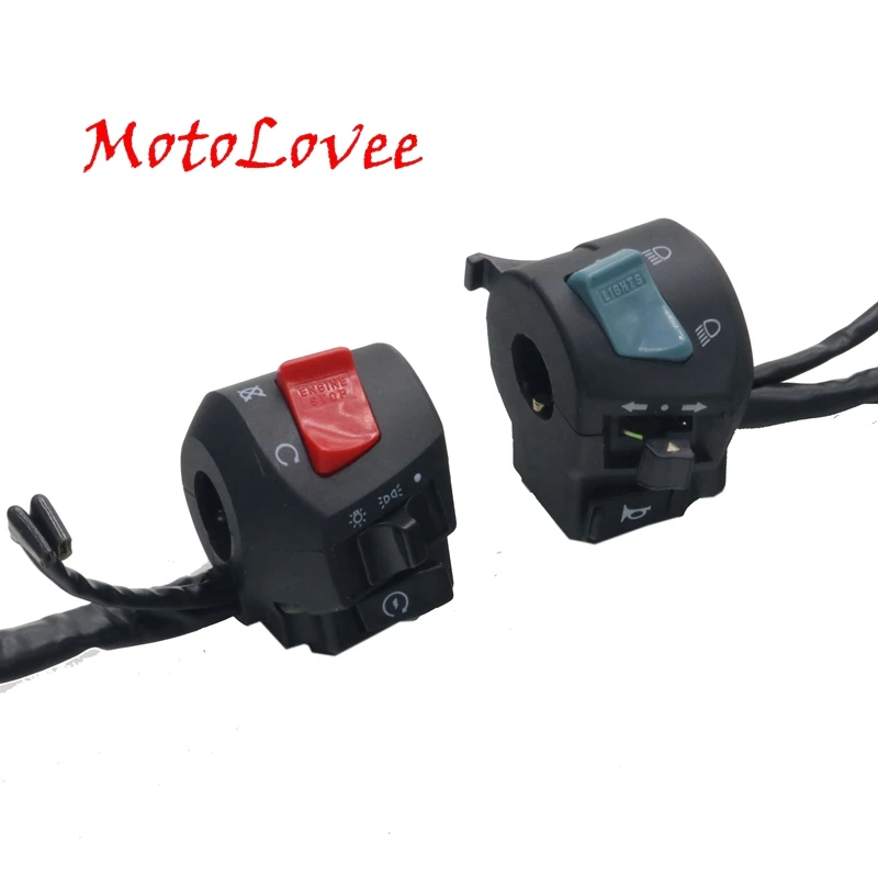 MotoLovee-22mm-Motorcycle-Left-Right-Switches-Horn-Button-Turn-Signal-Electric-Fog-Lamp-Light ...