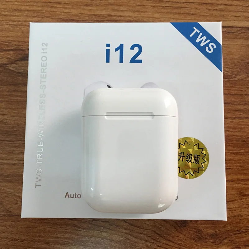 Новые горячие i12 tws всплывающие Bluetooth наушники, беспроводные наушники с сенсорным ...