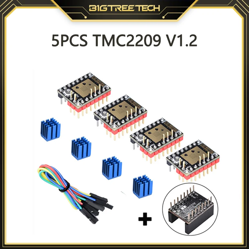 5PC BIGTREETECH TMC2209 V1.2 Stepper Motor Driver UART+5pc Protector 3D ...