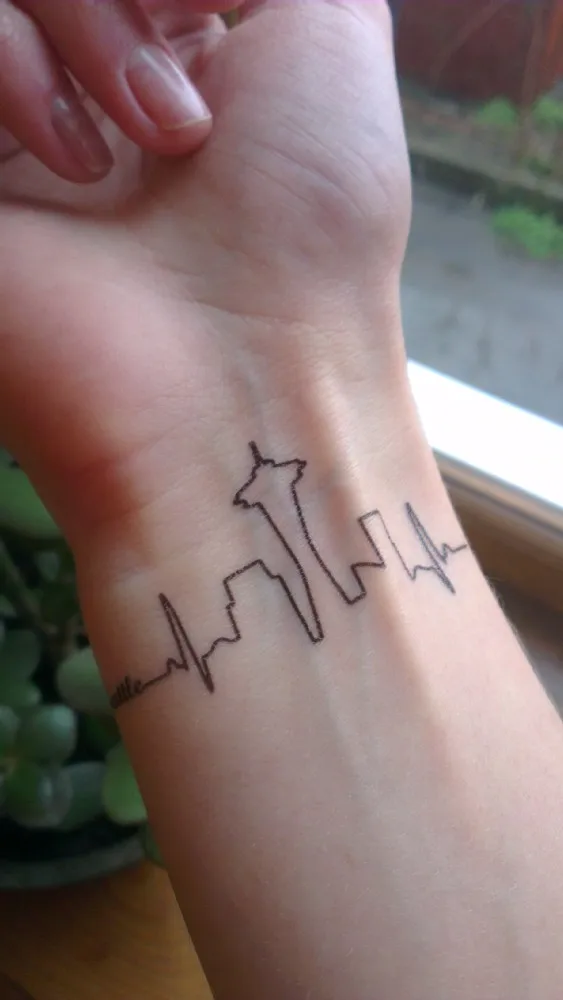 Simple Chicago Skyline Tattoo
