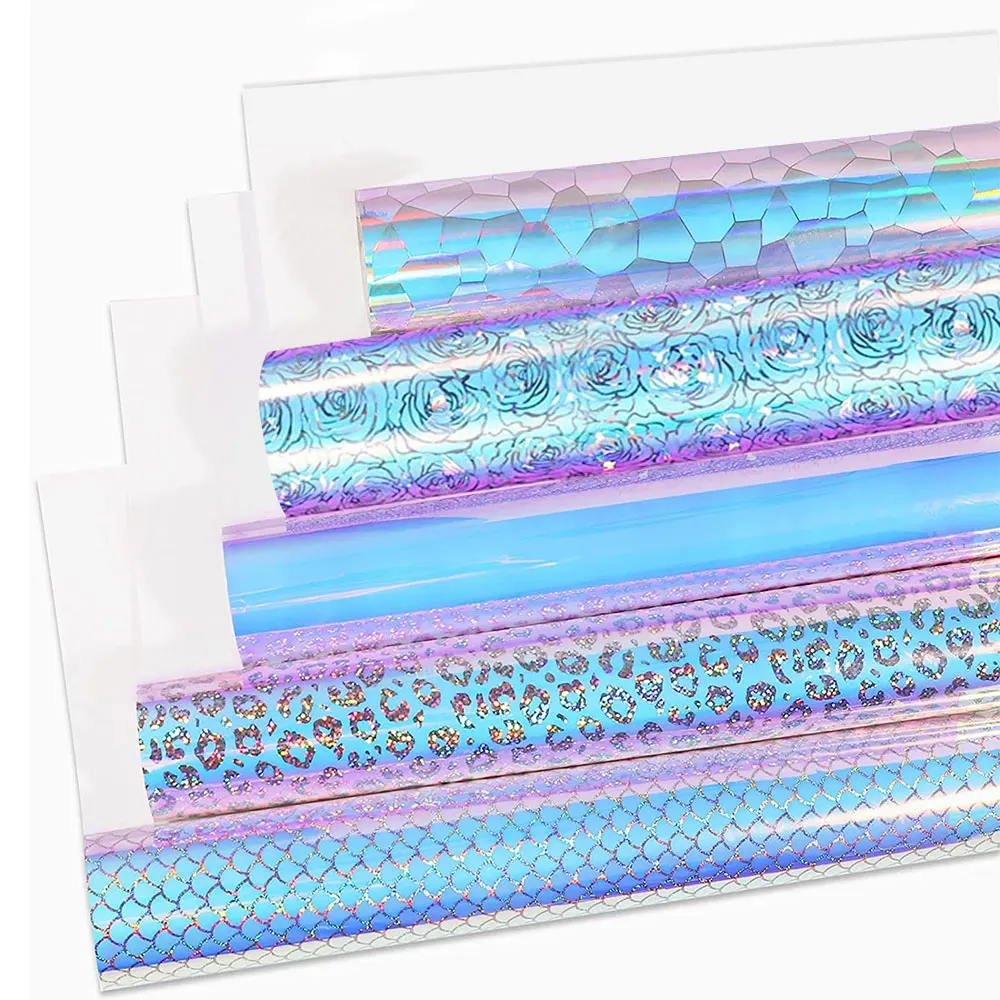 5 Sheets 12"x10" Bundle Blue Gradient Series Adhesive Vinyl Permanent ...