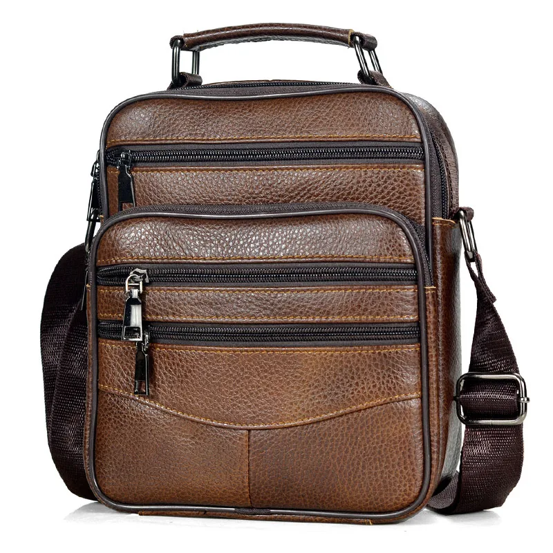 Brown-Fashion-Men-Messenger-Bags-Genuine-Leather-Handbags-for-Man ...
